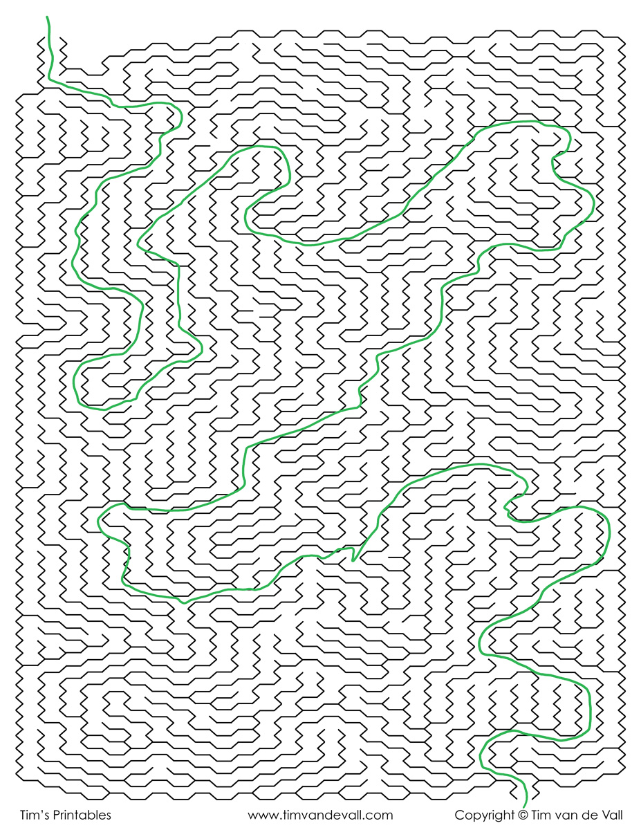 Hexagon maze answer key Tim s Printables hexagon-maze-answer-key-tim-s-printables