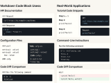 Markdown Code Block Usage Guide Tomarkdown