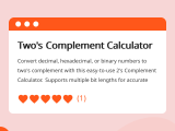 Two S Complement Calculator
