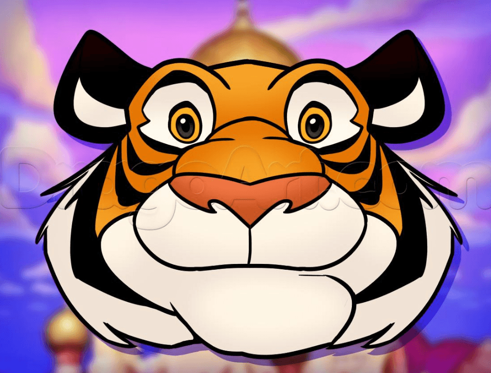 How To Draw Rajah From Aladdin, Easy Tutorial, 6 Steps - Toons Mag