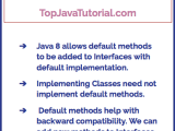 Default Interface Method In Java8 Top Java Tutorial