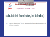 Sublist Of An Arraylist In Java Topjavatutorial
