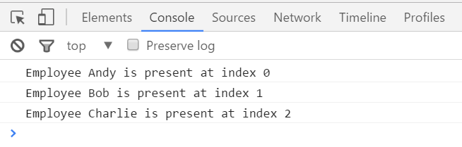 Underscore.js each() function - TopJavaTutorial