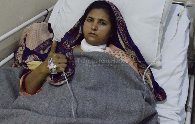 Zareena’s thyroid surgery was performed - Transparent Hands