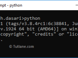Python Hello World Program Tutlane