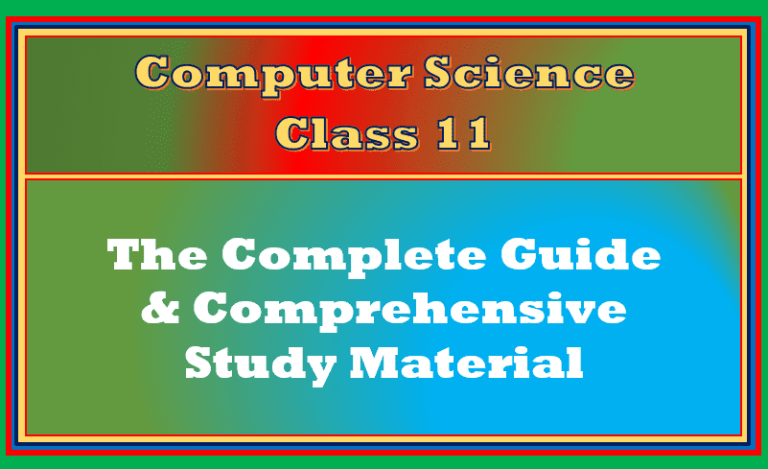 Comprehensive Notes Types Of Software Class 11