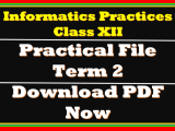 Term 2 Practical File Informatics Practices Class 12 Comprehensive Guide