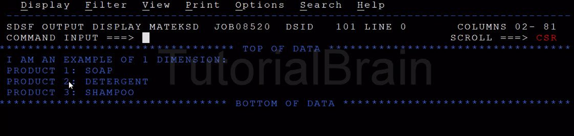 COBOL Arrays - Internal Table — TutorialBrain