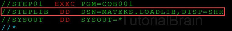 JCL various libraries with Example and Syntax— TutorialBrain