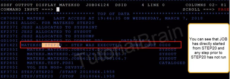 JCL RESTART Parameter Example and Syntax — TutorialBrain