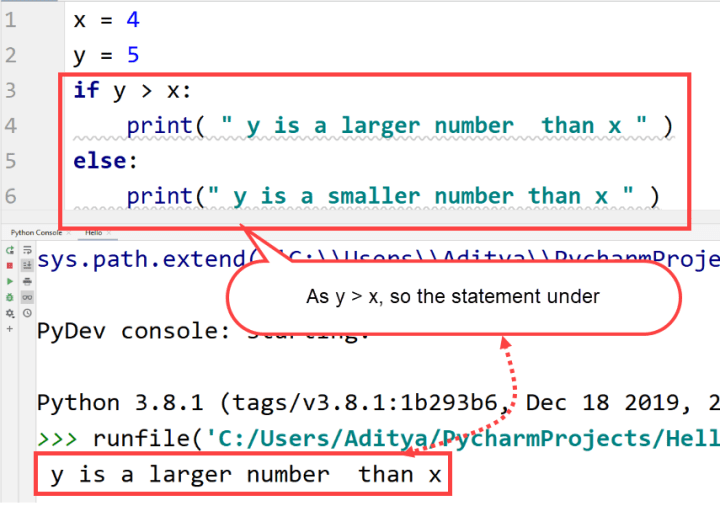 Python if else condition — TutorialBrain