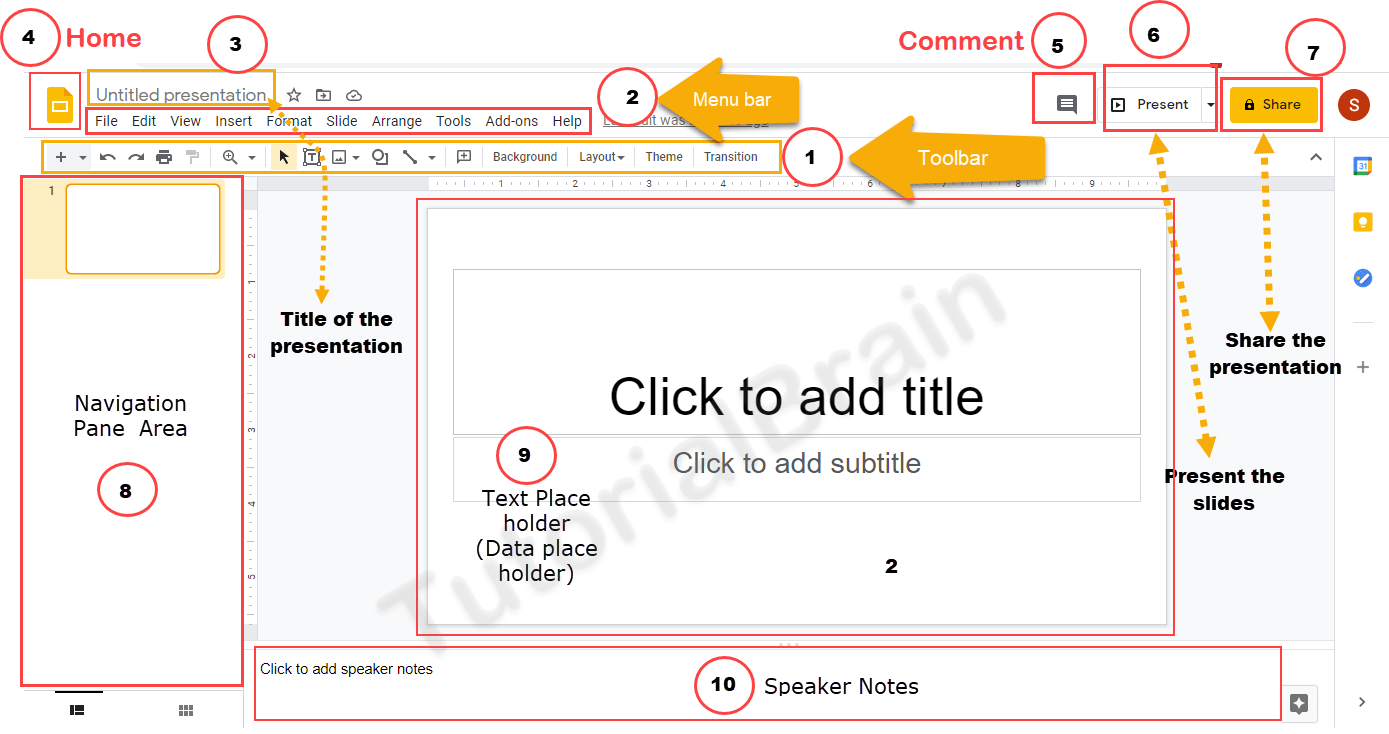 Google Slides Tutorial — TutorialBrain
