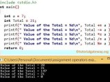 Assignment Operators In C