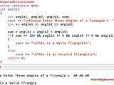 C Program To Check Triangle Is Valid Using Angles