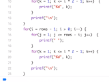 C Program To Print Diamond Number Pattern
