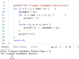 C Program To Print Triangle Alphabets Pattern