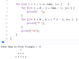 C Program To Print Triangle Star Pattern