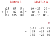 C Program To Subtract Two Matrices