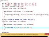 Two Dimensional Array In C