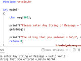 C Program To Read Input And Print String