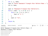 C Program To Print Downward Triangle Star Pattern