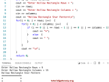 C Program To Print Hollow Rectangle Star Pattern