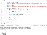 C Program To Print Inverted Mirrored Right Triangle Star Pattern