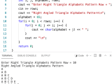 C Program To Print Right Triangle Alphabets Pattern
