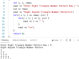 C Program To Print Right Triangle Number Pattern