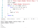 C Program To Print A Simple Number Pattern