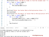 Go Program To Perform Scalar Matrix Multiplication