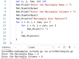 Go Program To Print Rectangle Star Pattern