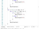 Go Program To Print Right Arrow Star Pattern