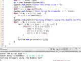 Java Bubble Sort Program On Integers