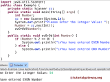 Java Even Odd Program
