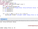 Java Program For Largest Of Three Numbers