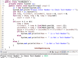 Java Program To Check Tech Number