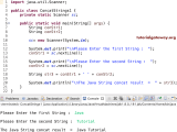 Java Program To Concat Strings