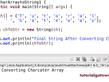 Java Program To Convert Character Array To String