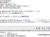 Java Program To Convert Miles To Kilometers