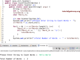 Java Program To Count Total Words In A String