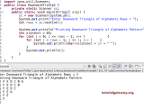 Java Program To Print Downward Triangle Alphabets Pattern