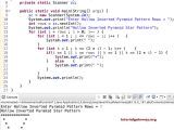 Java Program To Print Hollow Inverted Star Pyramid