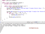 Java Program To Print Inverted Right Triangle Star Pattern