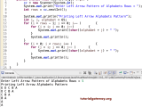Java Program To Print Left Arrow Alphabets Pattern