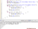 Java Program To Print Left Arrow Numbers Pattern