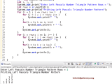 Java Program To Print Left Pascals Number Triangle