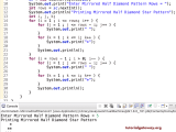 Java Program To Print Mirrored Half Diamond Star Pattern