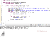 Java Program To Print Mirrored Right Triangle Star Pattern