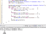 Java Program To Print Pyramid Alphabets Pattern